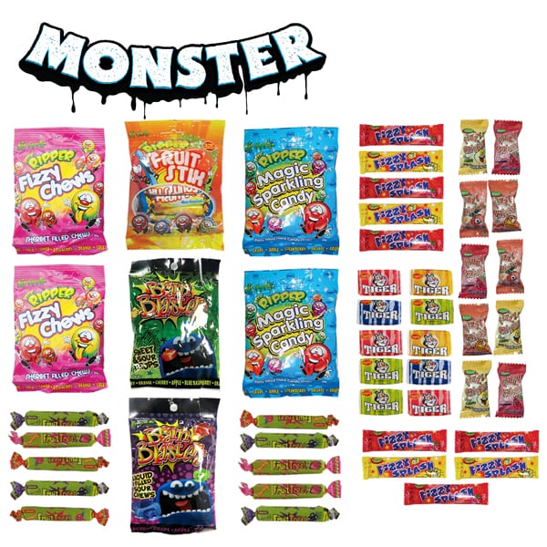 Monster 100 In 1 Showbag | Fizzy Chews & Candy In A Bag!