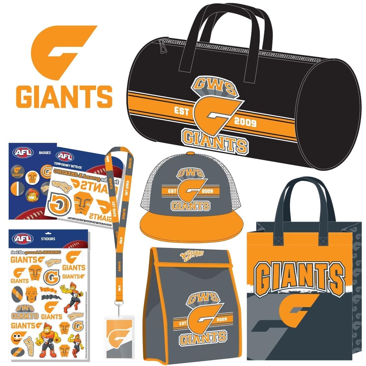 GWS Giants Showbag | AFL Merchandise Online - Fast Delivery! GWS Giants Showbag | AFL Merchandise Online - Fast Delivery!